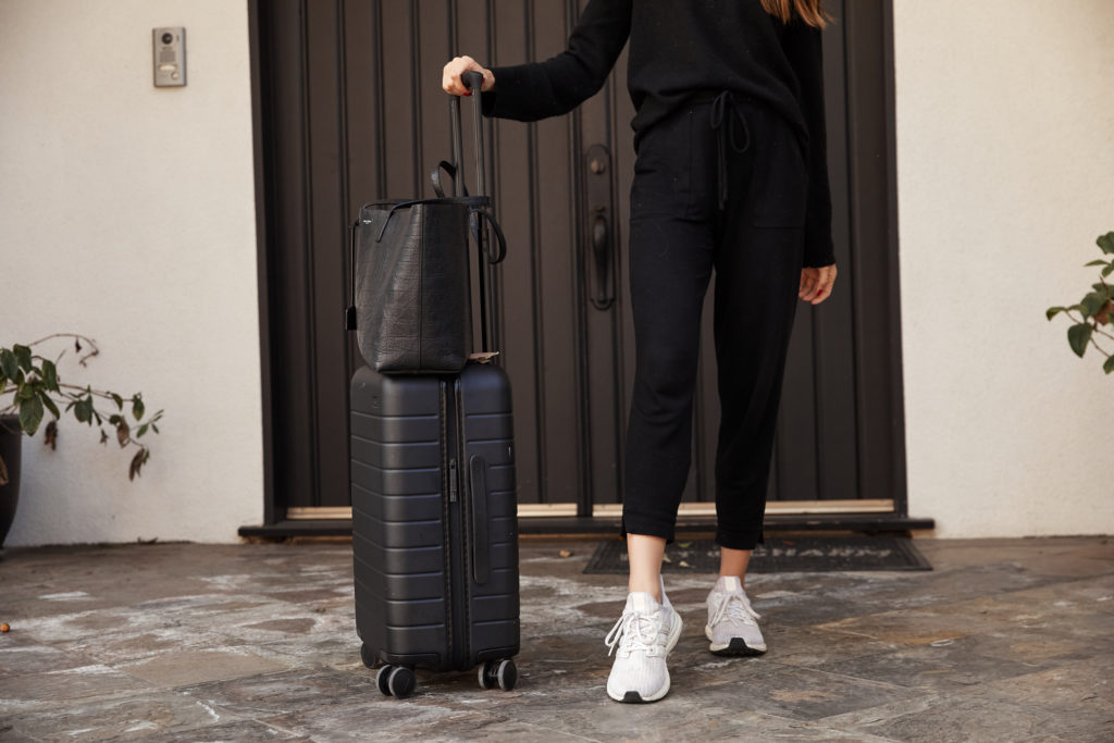 My Cozy Travel Uniform & Why I Love My Away Suitcase